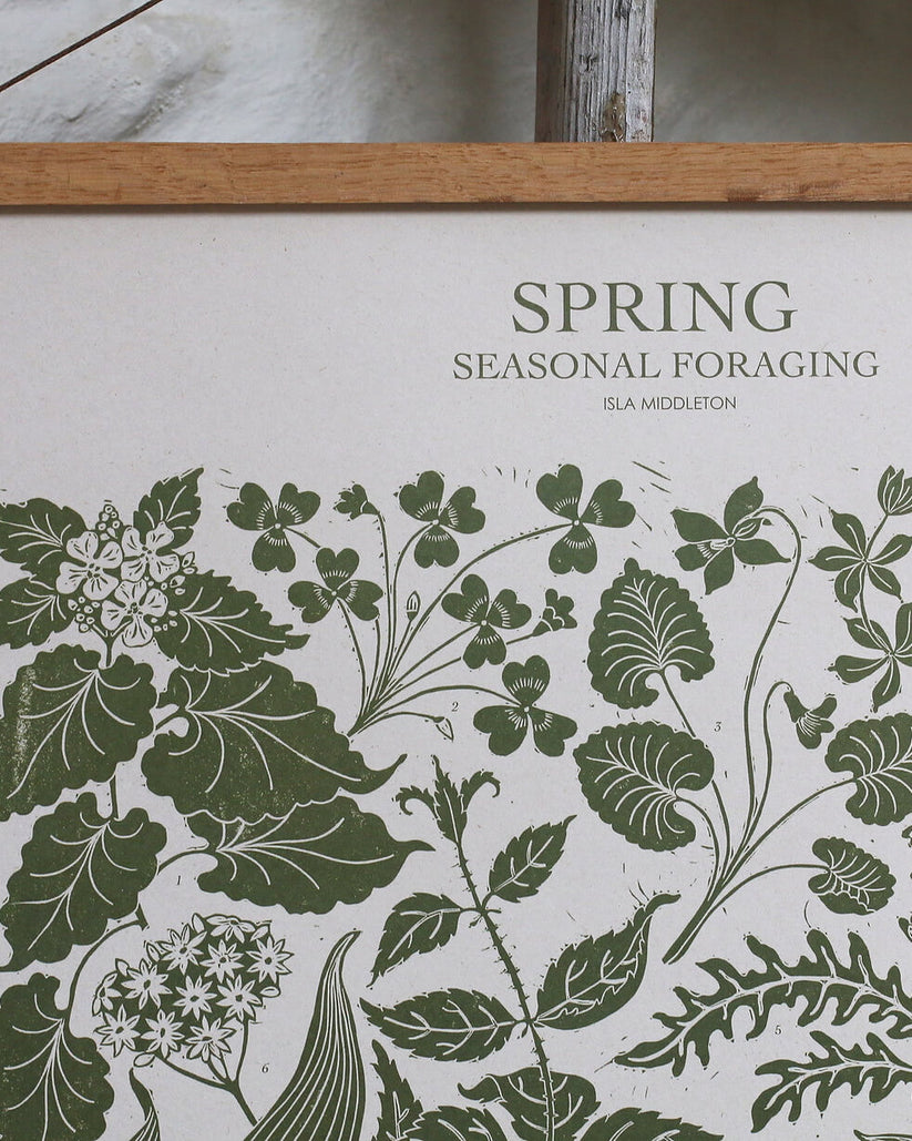 Seasonal Linocut Print Spring by Isla Middleton – weald store