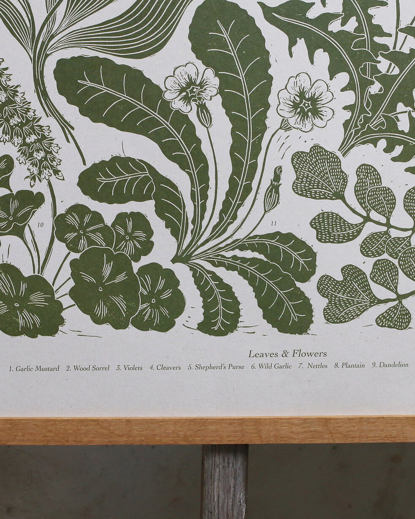 Seasonal Linocut Print Spring by Isla Middleton – weald store